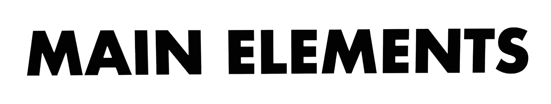 MAIN ELEMENTS